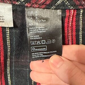 H&M | Skirts | Hm Red And Black Plaid Mini Skirt | Poshmark